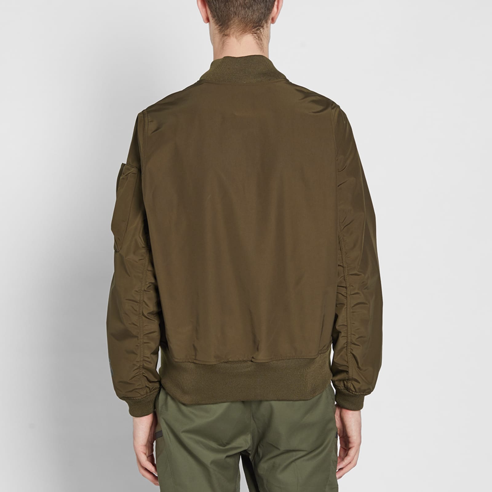 NikeLab Essentials Bomber Jacket Dark Loden & Black | END.
