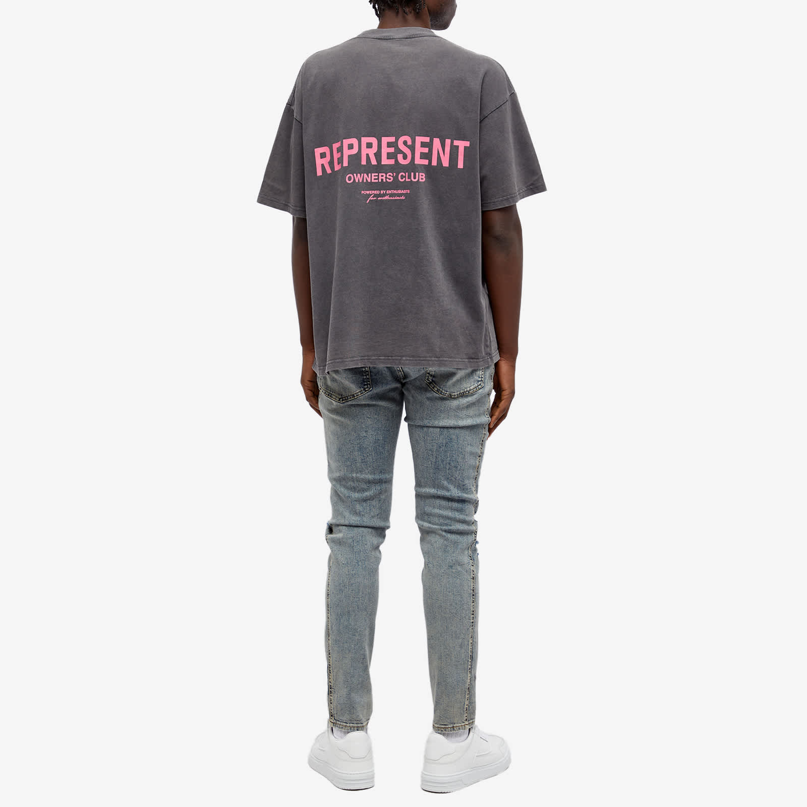 Represent Owners Club T-Shirt Vintage Grey & Pink | END. (GB)