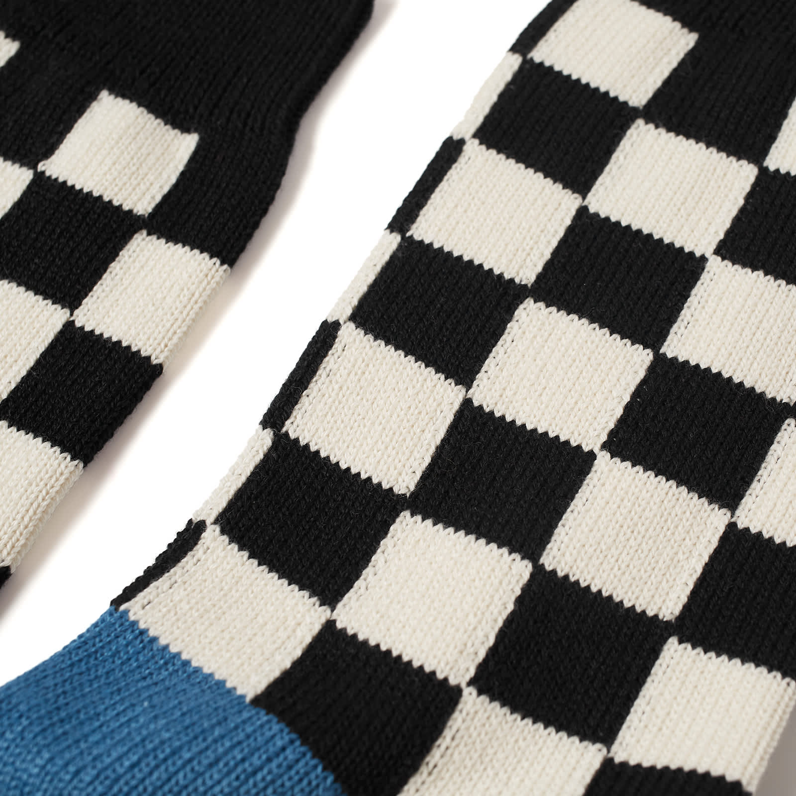 RoToTo Checkerboard Crew Sock Black & White | END. (GB)