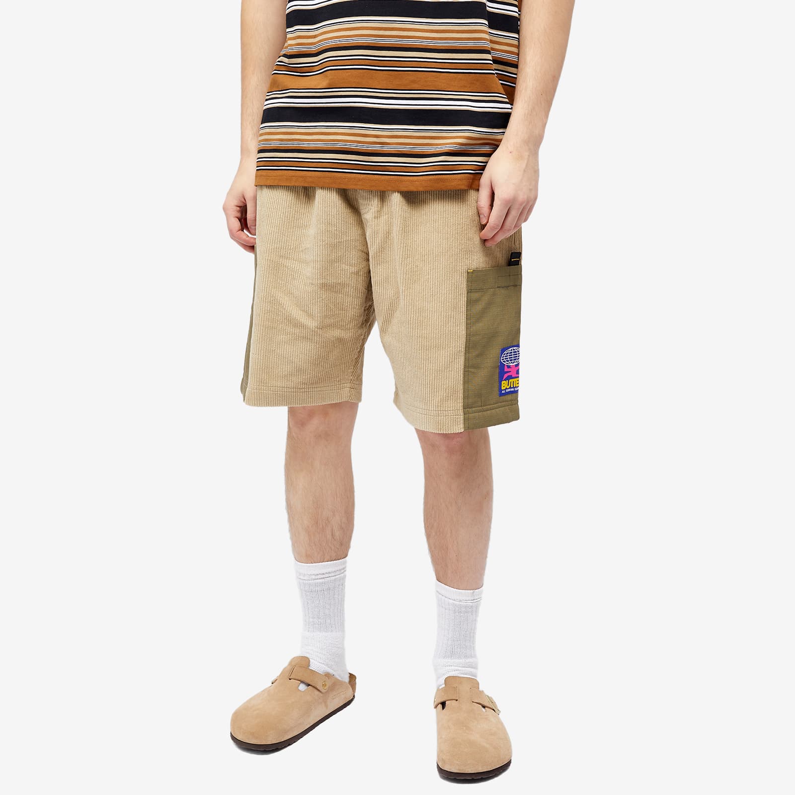 Butter Goods Terrain Corduroy Shorts Khaki & Sage | END. (GB)