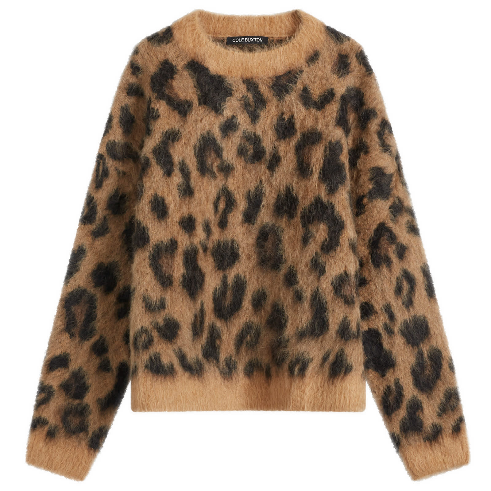Cole Buxton Leopard Knit Sweatshirt Leopard Print | END. (GB)