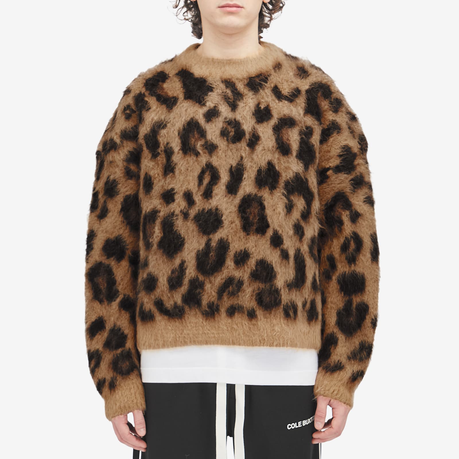 Cole Buxton Leopard Knit Sweatshirt Leopard Print | END. (GB)