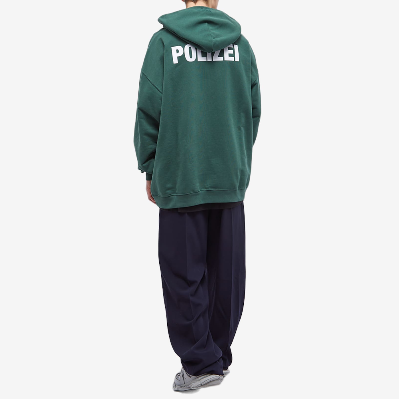 VETEMENTS Polizei Popover Hoodie Police Green | END. (ES)