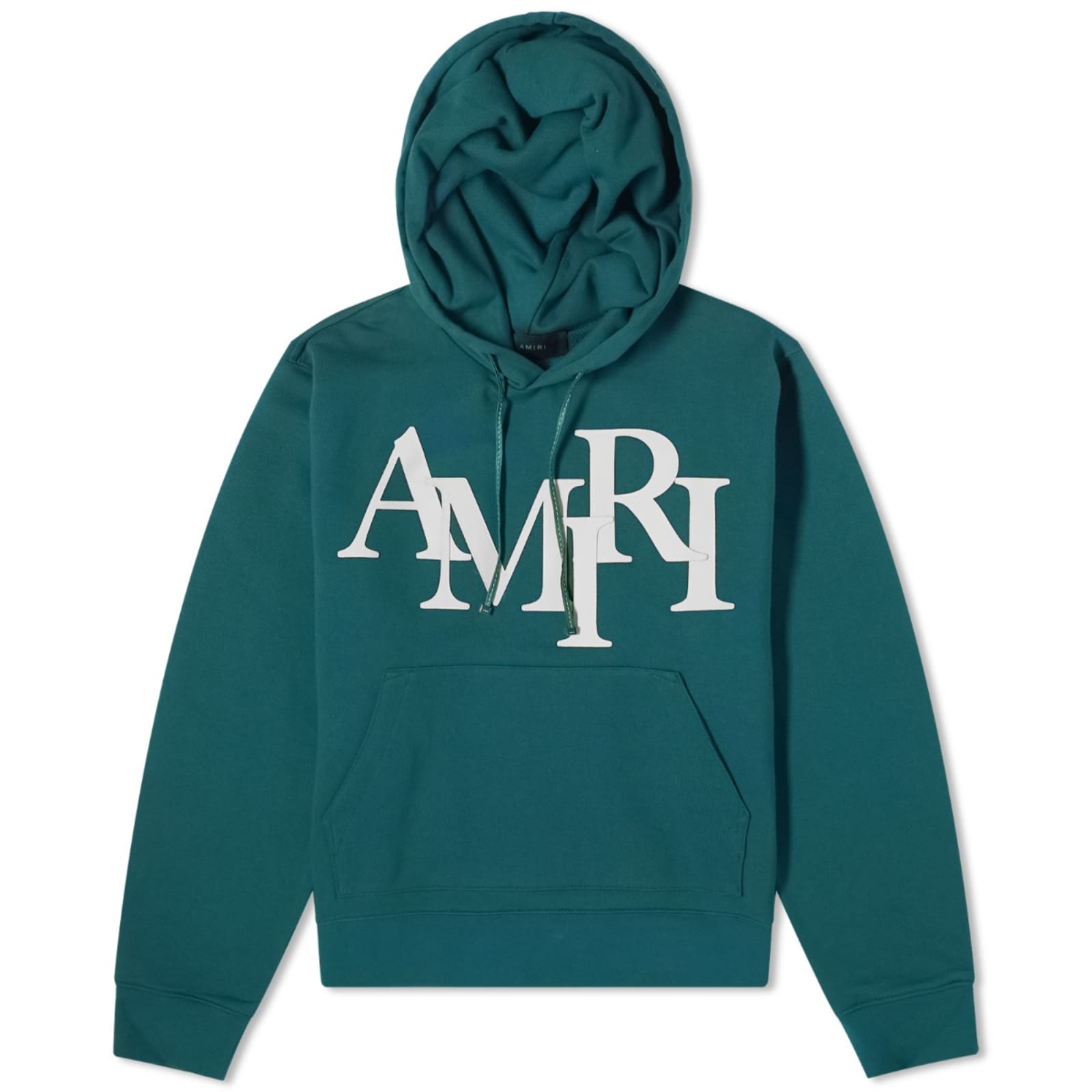 AMIRI Staggered Logo Hoodie Green | END. (US)