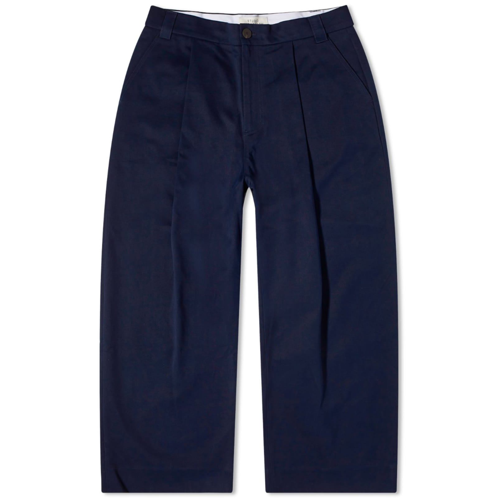 Studio Nicholson Sorte Deep Pleat Volume Twill Pants Dark Navy | END. (GB)
