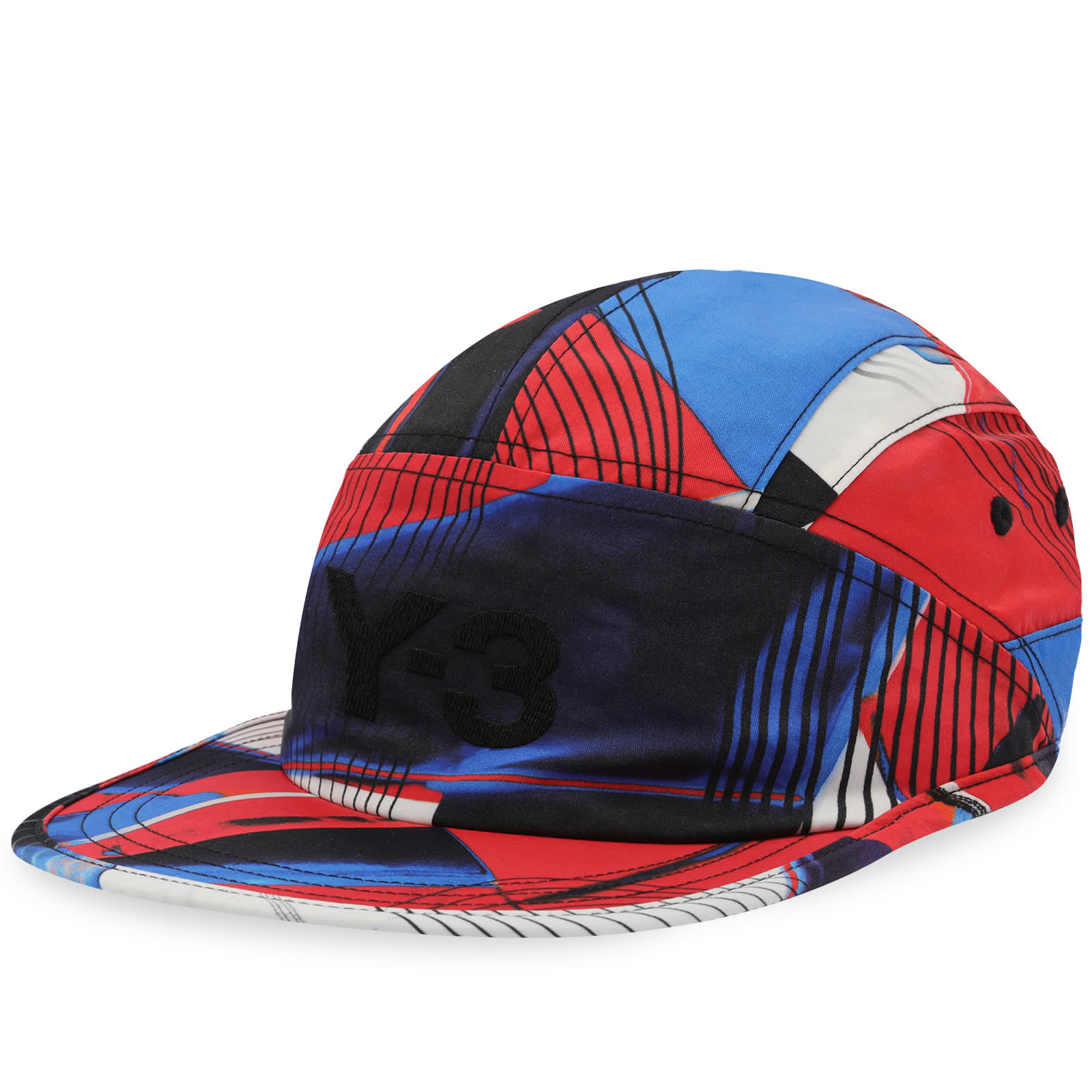 Y-3 All Over Print Running Cap Semi Solar Red & Blue Rush | END.