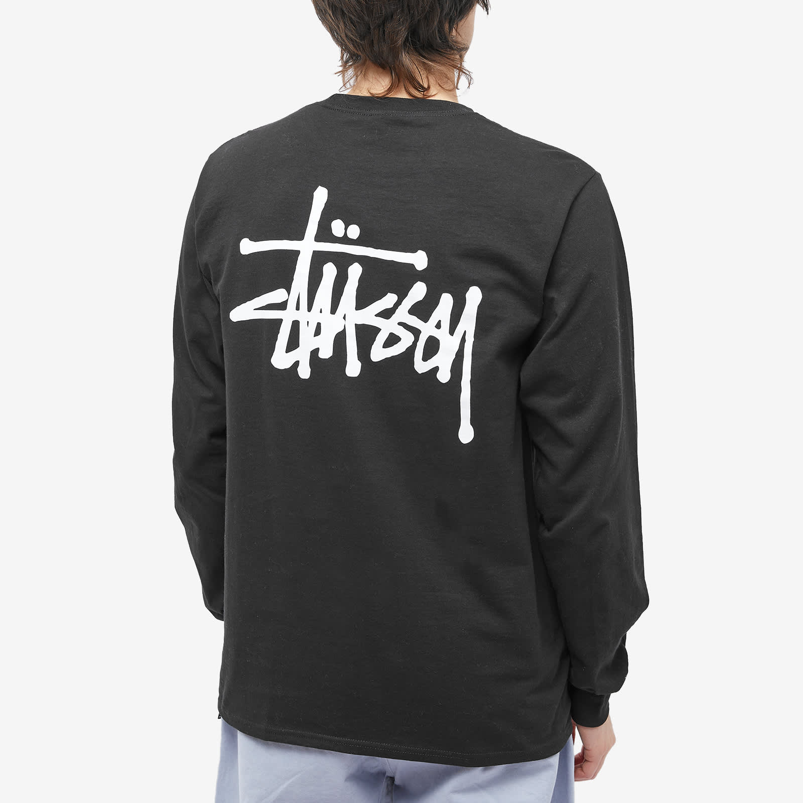 Stussy Long Sleeve Basic Stussy T Shirt Black End Cn