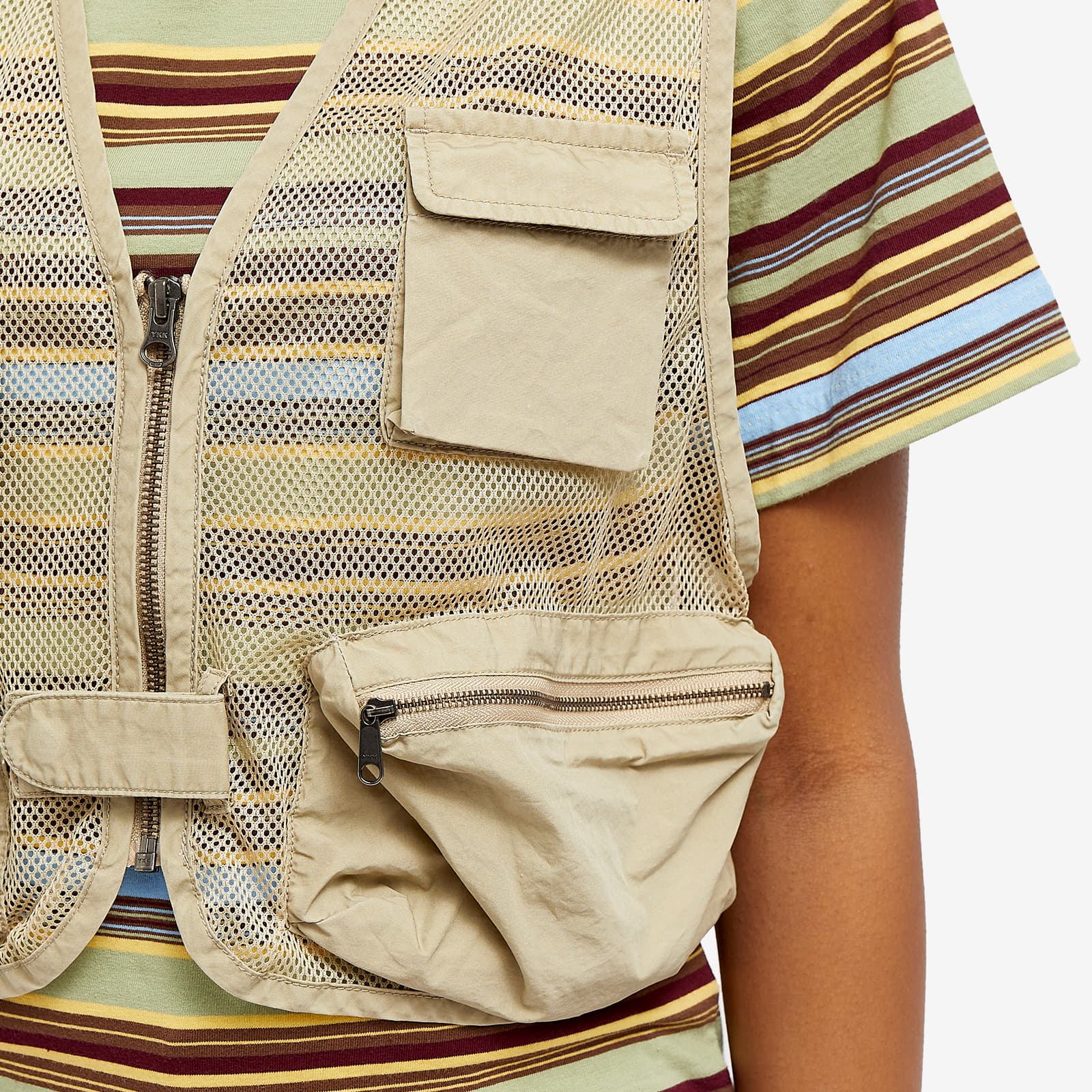 Beams Boy Mesh Fishing Vest Beige | END. (GB)