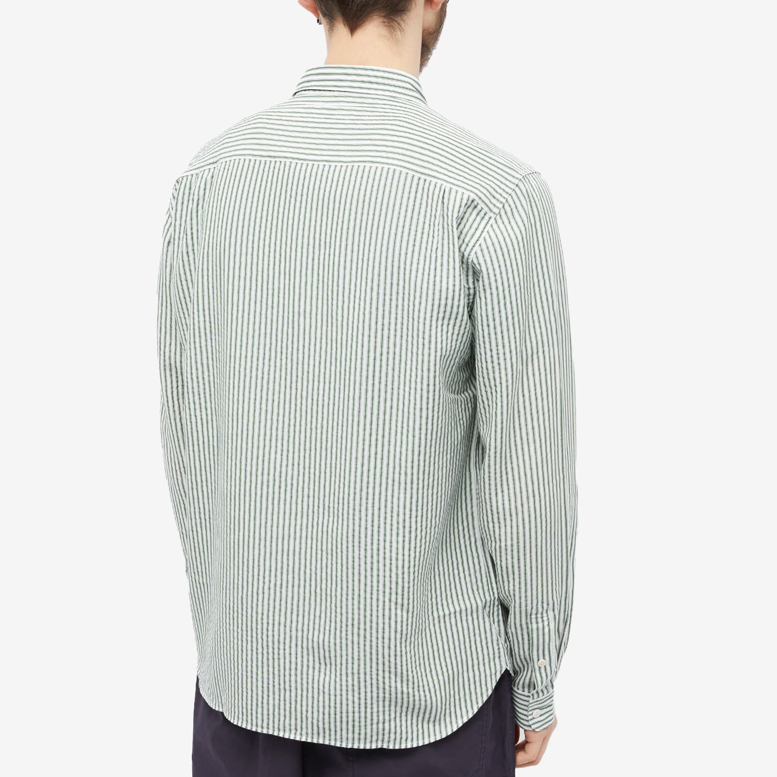 YMC Curtis Stripe Shirt Green | END. (US)