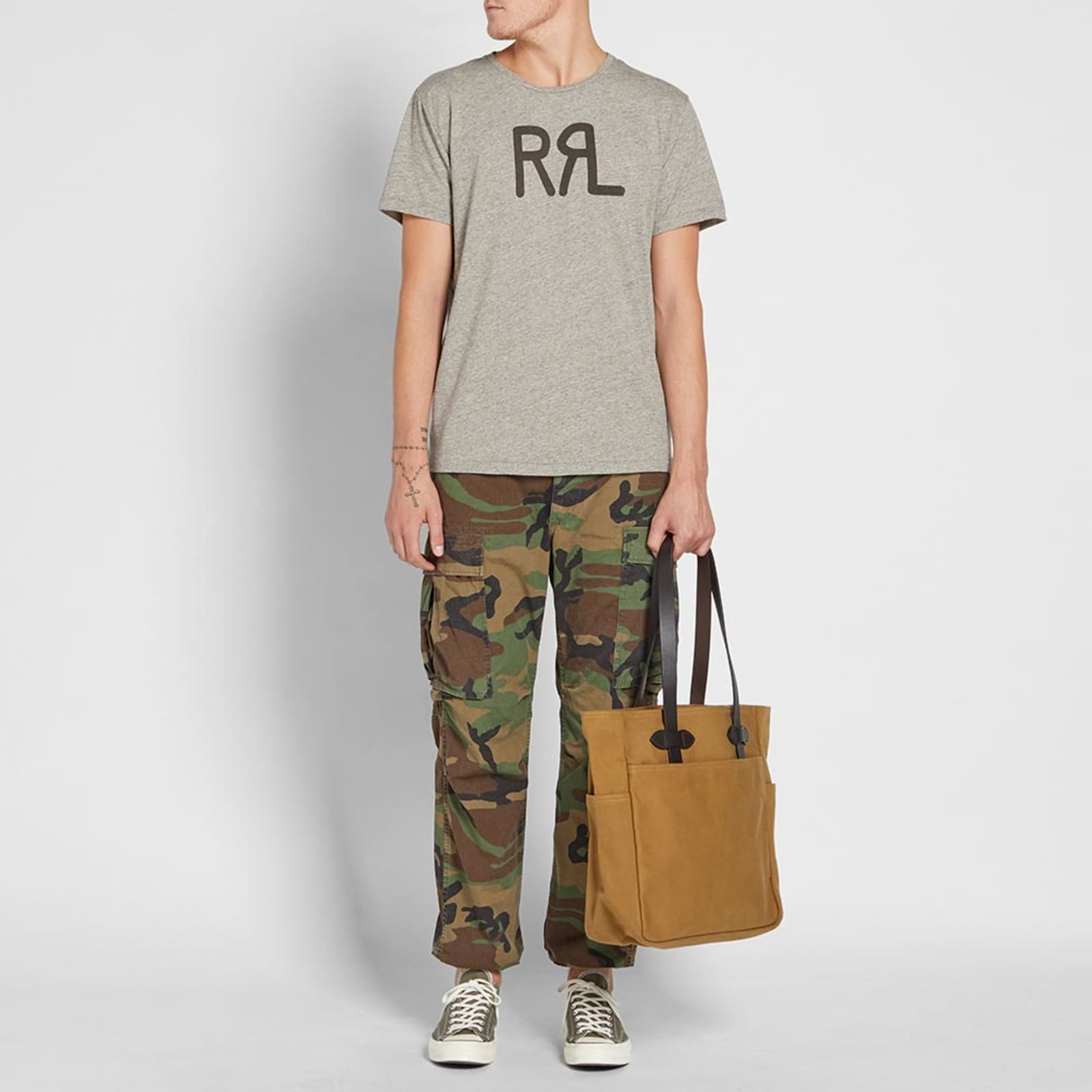 RRL Logo Tee Camp Heather | END. (US)