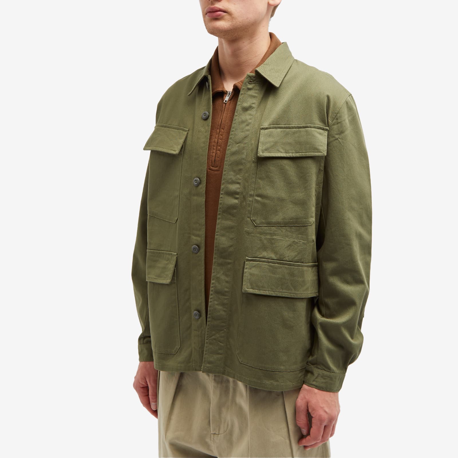 Universal Works Twill Fatigue Jacket Light Olive | END. (AU)