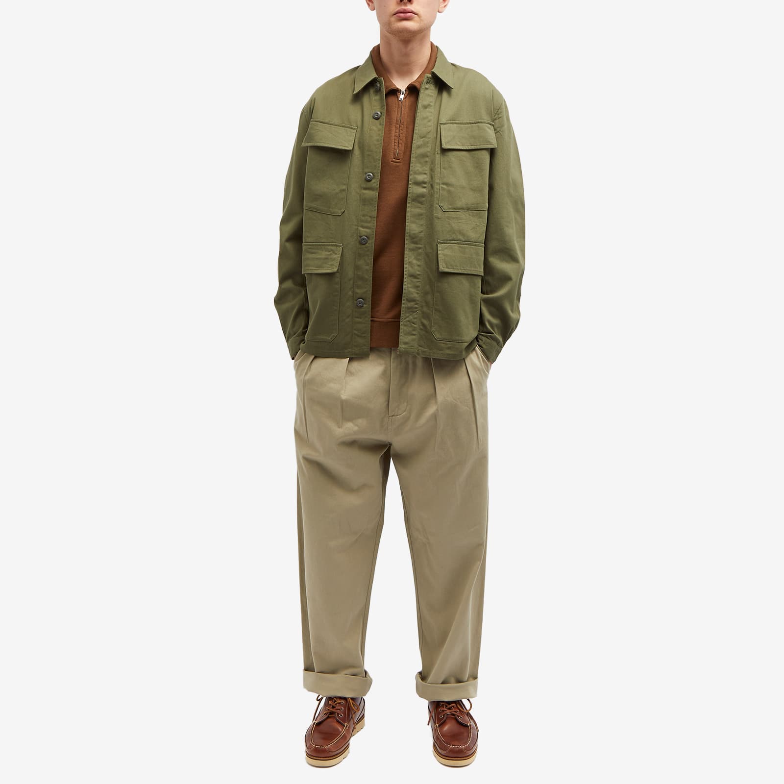 Universal Works Twill Fatigue Jacket Light Olive | END.