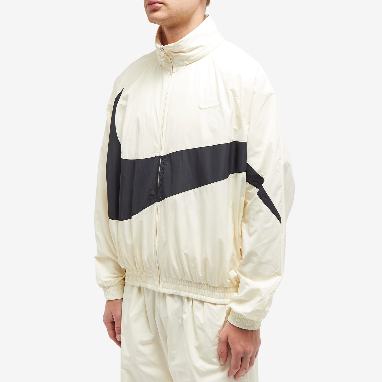 Nike Swoosh Woven Track Jacket Coconut Milk & Black | END.