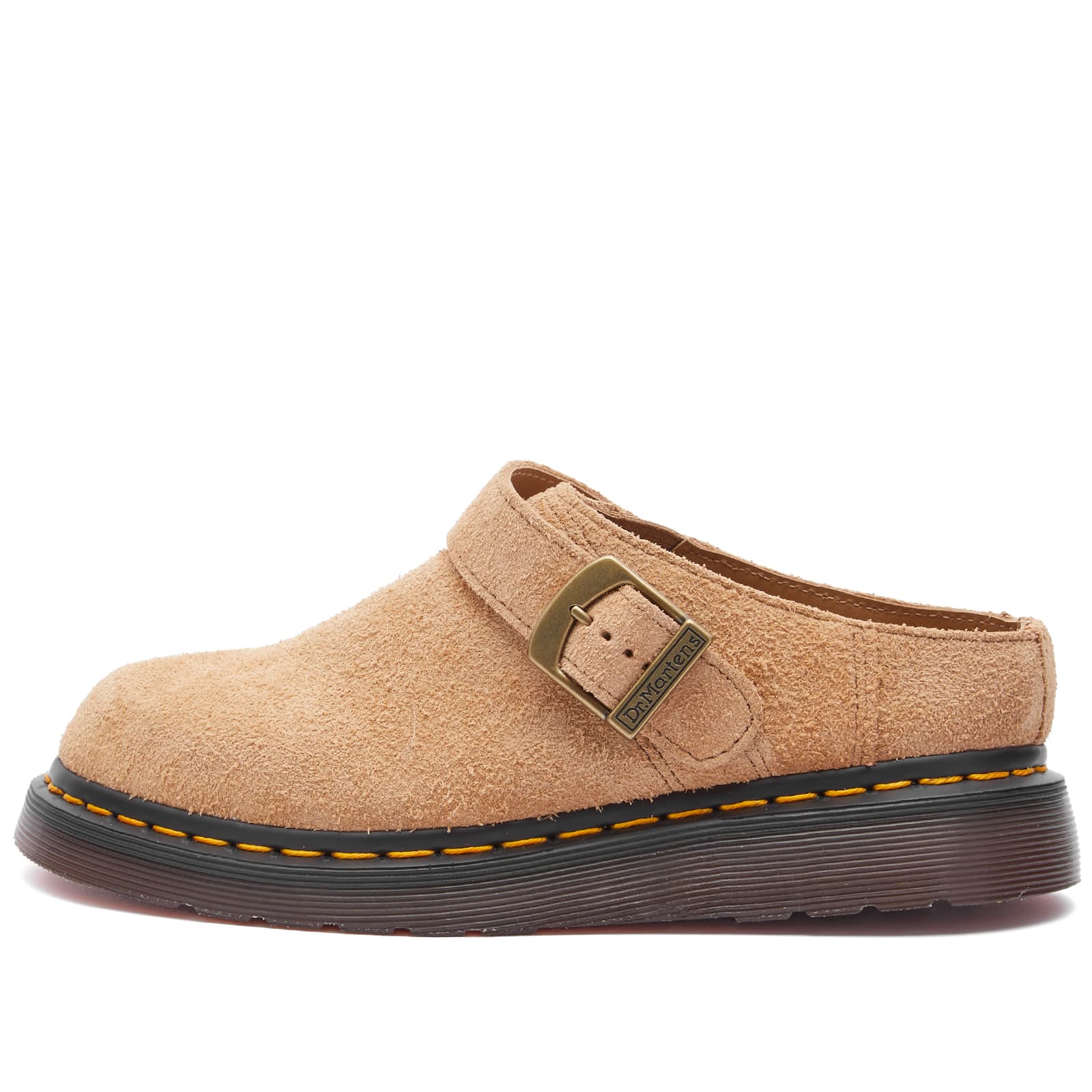 Dr. Martens Isham Buckle Mule Sandy Tan Suede | END. (GB)