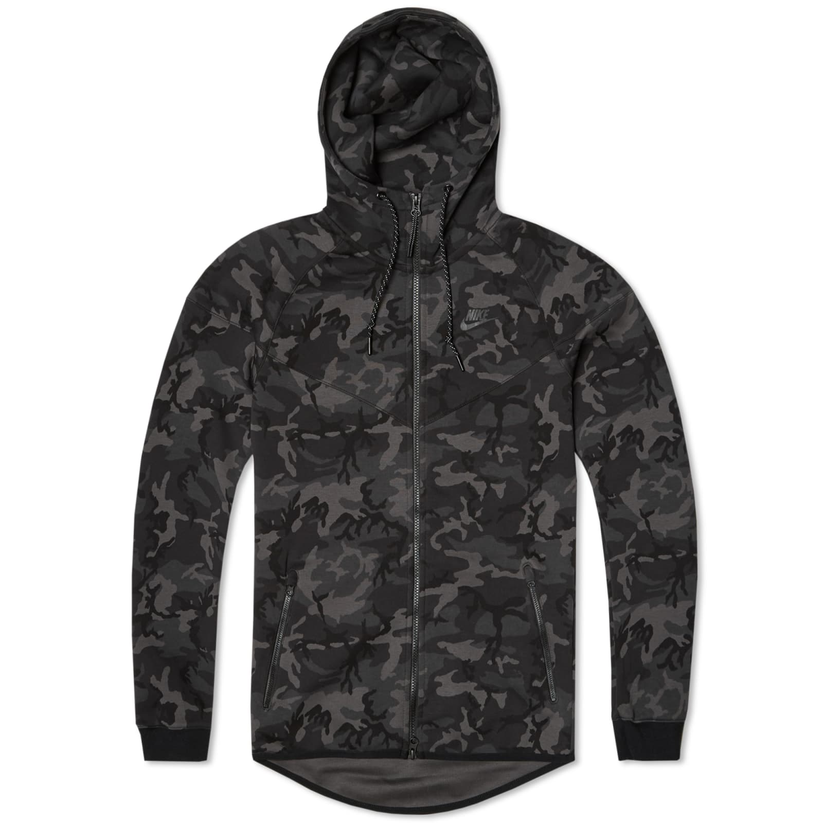 Nike Tech Fleece Camo Windrunner Medium Ash & Black | END. (US)