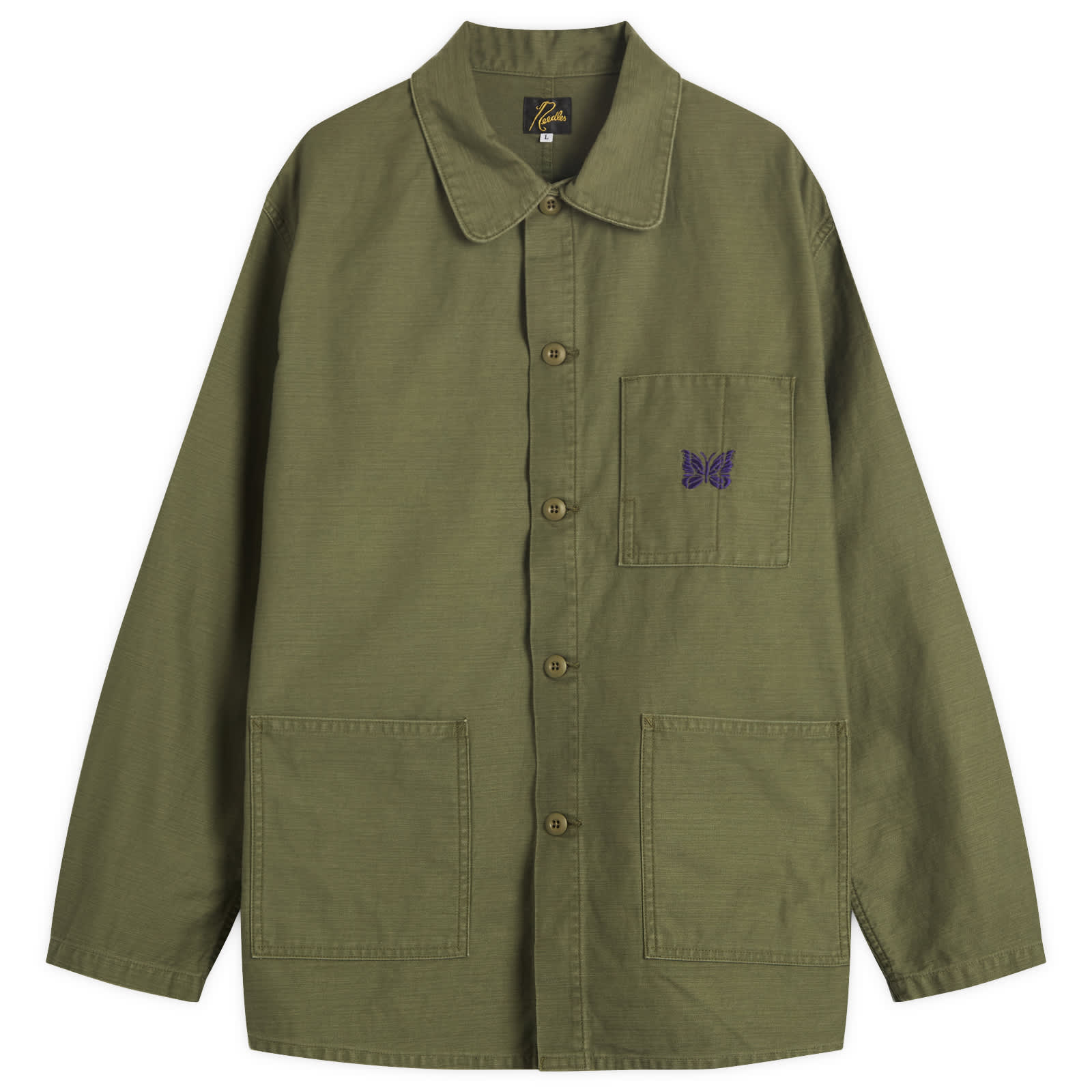 Needles Reversed Sateen Coverall Jacket Olive | END. (AU)