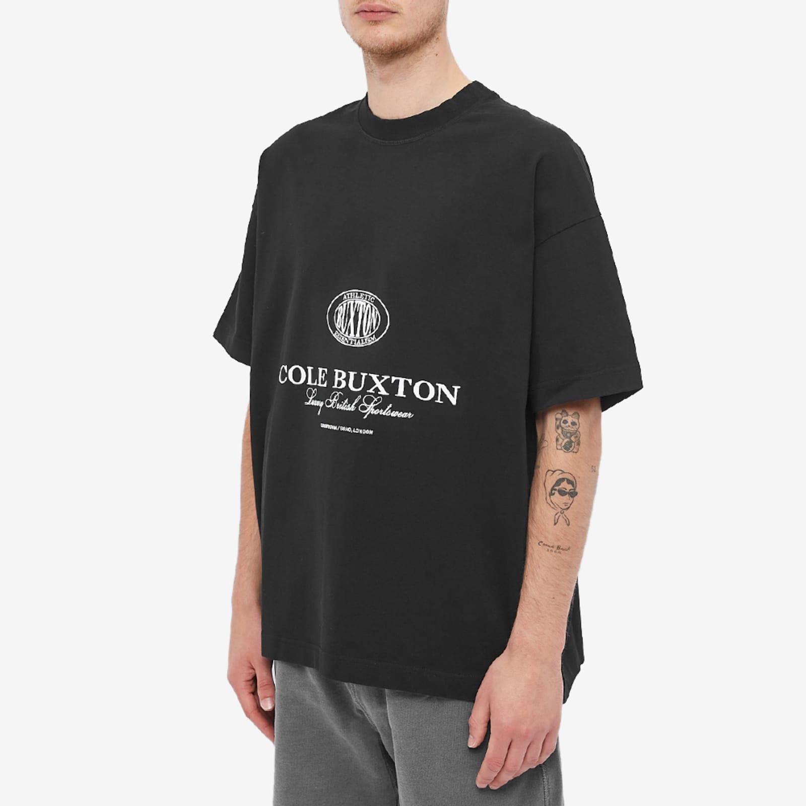 Cole Buxton Crest Logo T-Shirt Black | END.