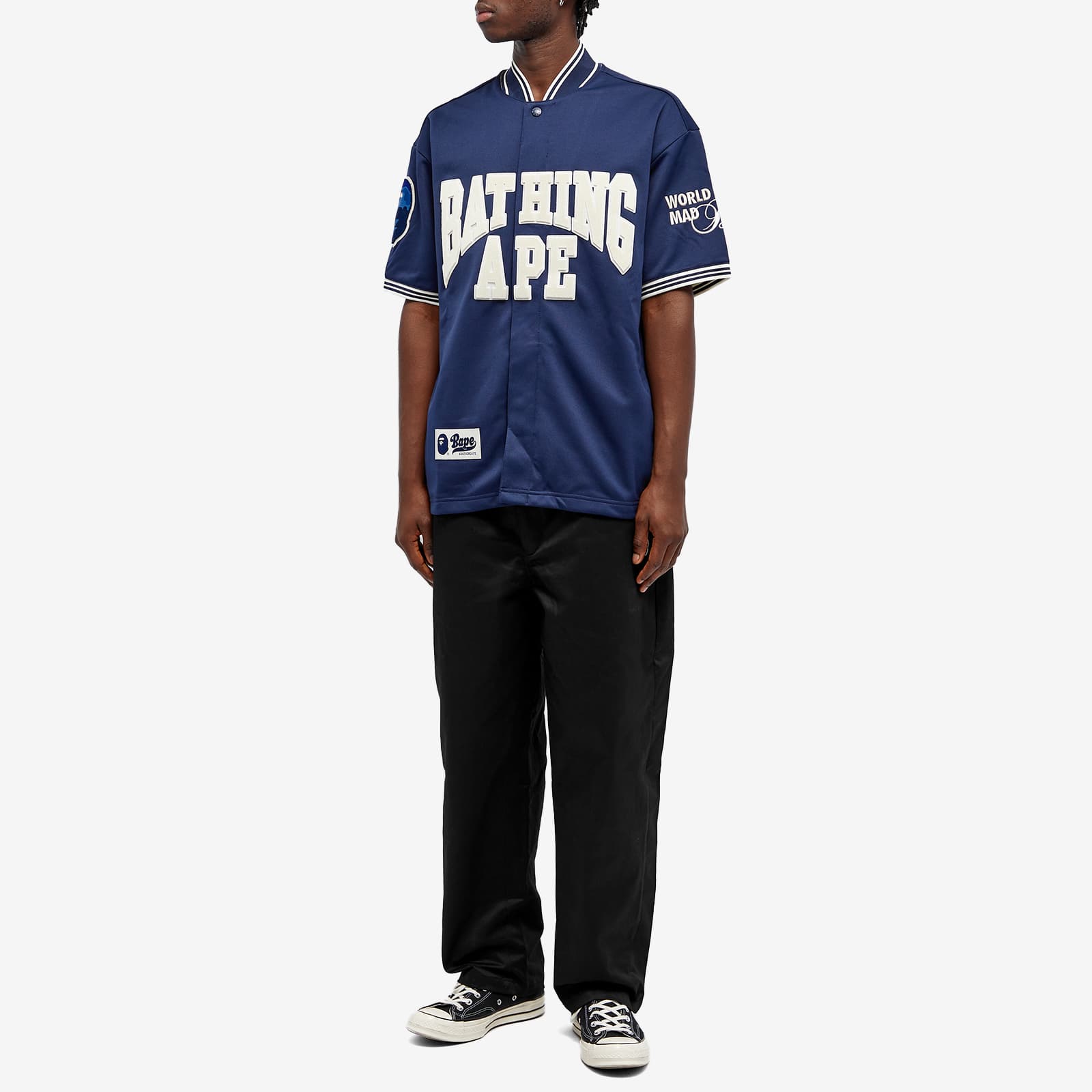 A Bathing Ape Baseball Jersey Navy | END. (GB)