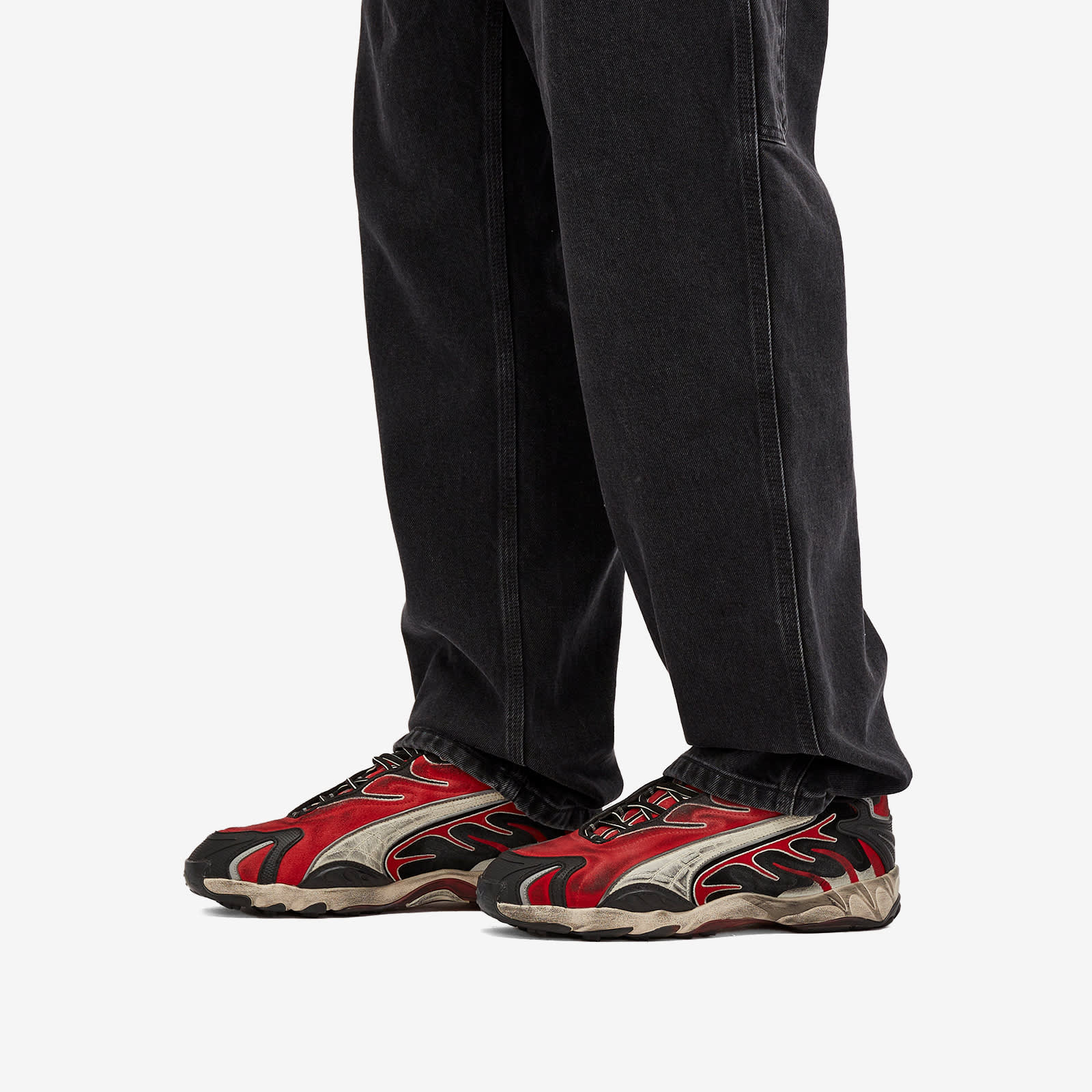 Puma x A$AP ROCKY Inhale Distressed Black & Red | END. (US)