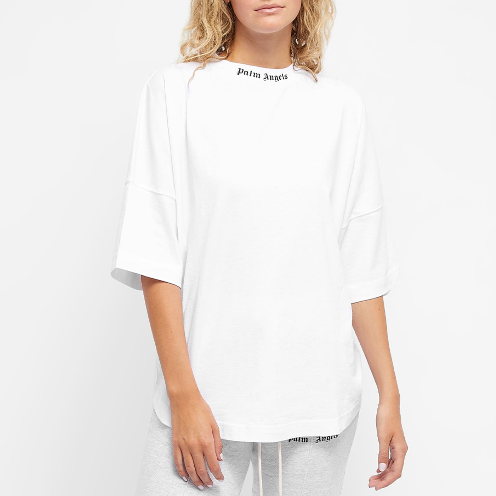 Palm Angels Classic Logo Over T-Shirt White & Black | END. (GB)