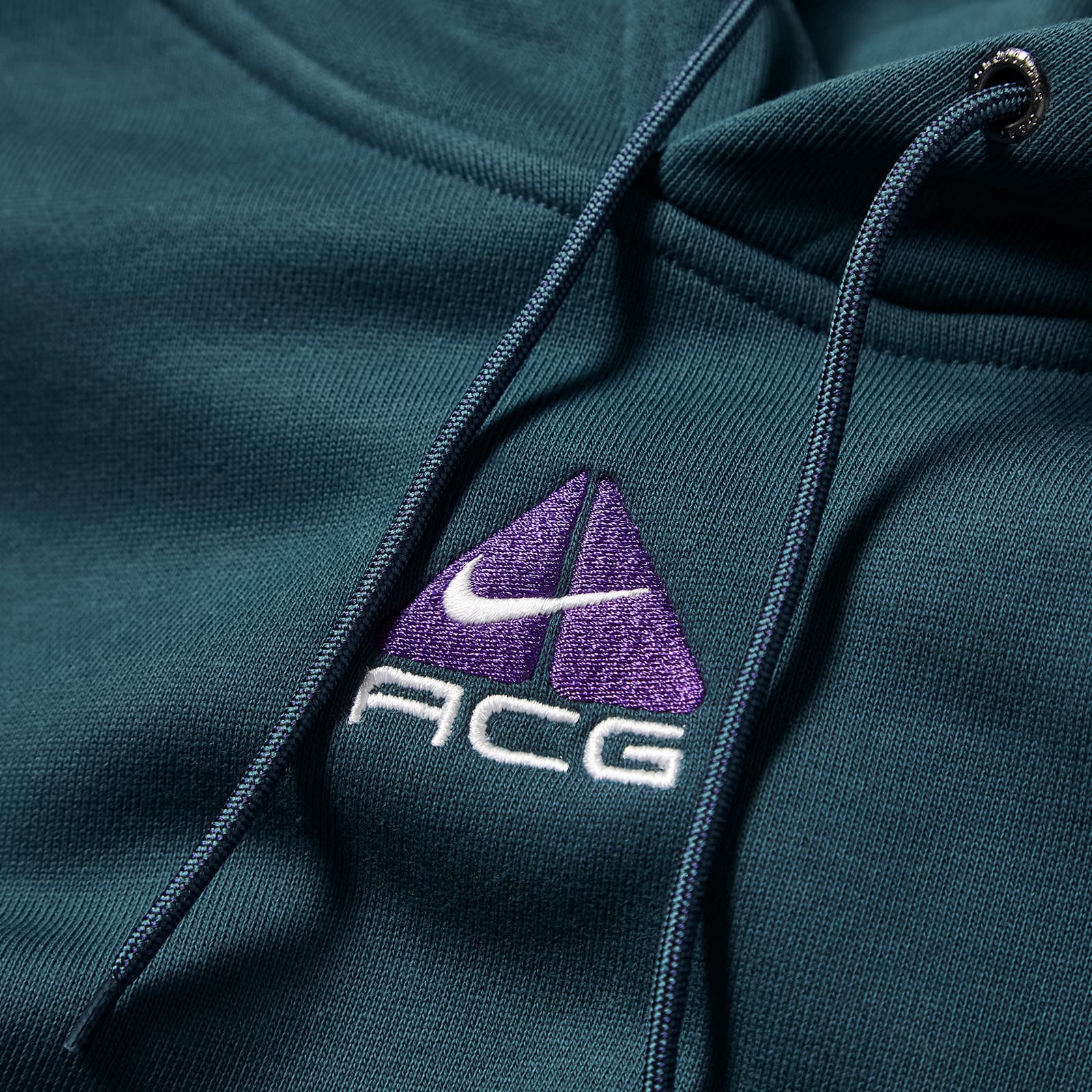 Nike Acg Tuff Knit Fleece Hoodie Deep Jungle, Purple Ink & Summit White ...