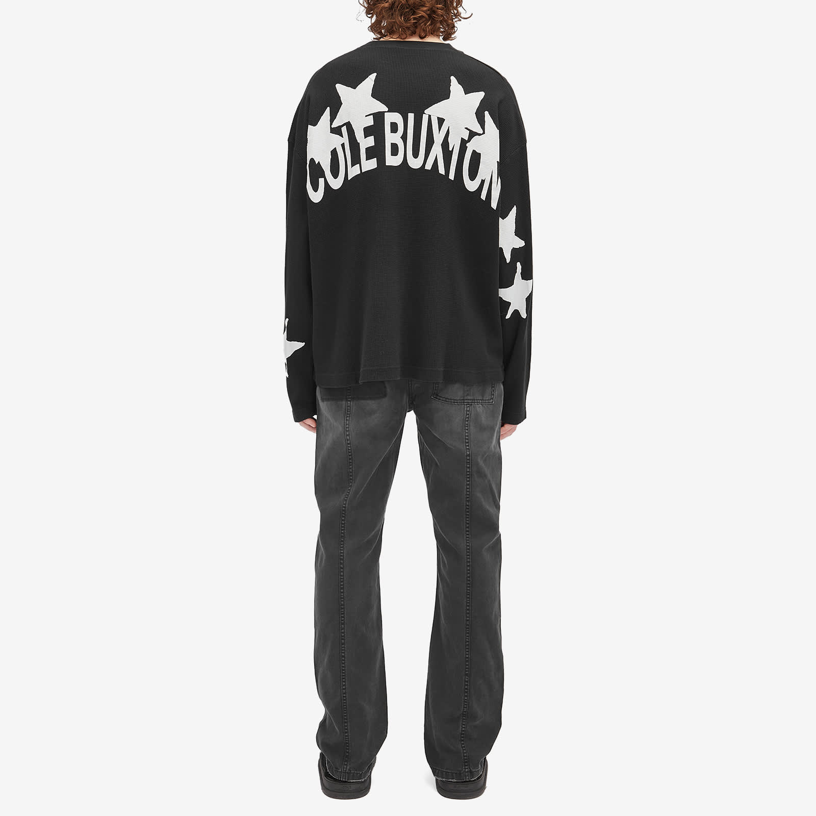 Cole Buxton Waffle Painted Stars Long Sleeve T-Shirt Black | END. (GB)