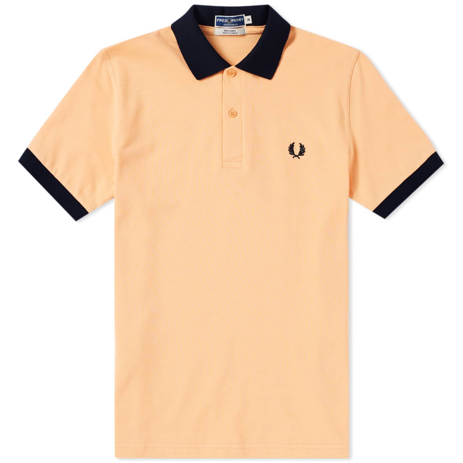 Fred Perry Reissues Originals Contrast Rib Polo Apricot Nectar & Navy | END. (US)