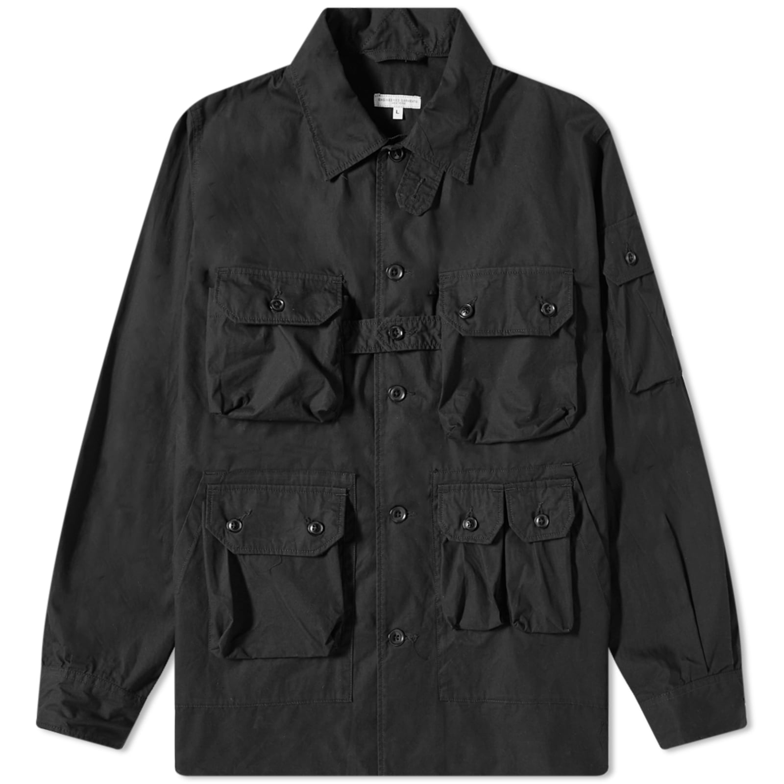 Engineered Garments Explorer Shirt Jacket Black Duracloth Poplin | END ...