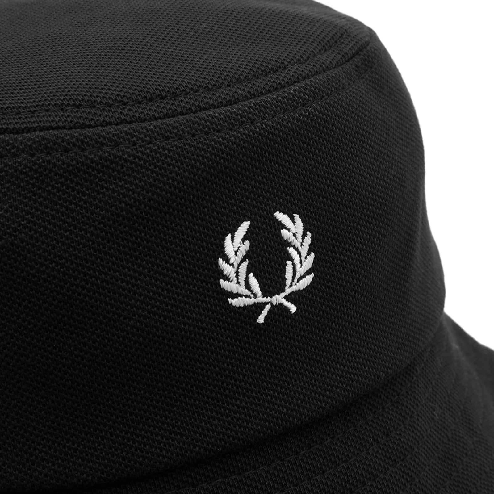 Fred Perry Pique Bucket Hat Black | END. (US)