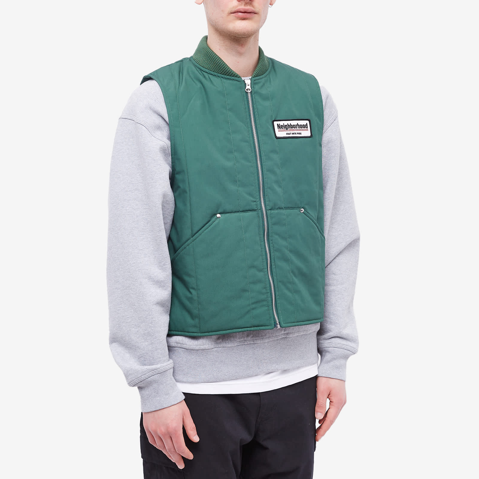 Neighborhood Padded Work Vest Green | END.
