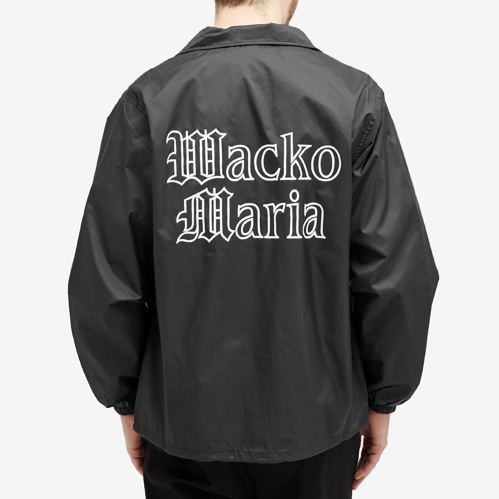 Wacko Maria Gothic Logo Coach Jacket Black | END. (US)