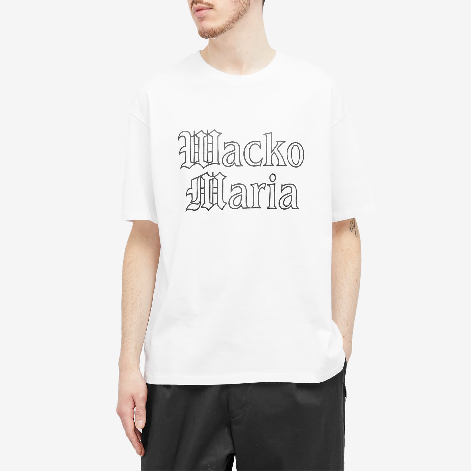 Wacko Maria Heavyweight Gothic Logo T-Shirt White | END. (HK)