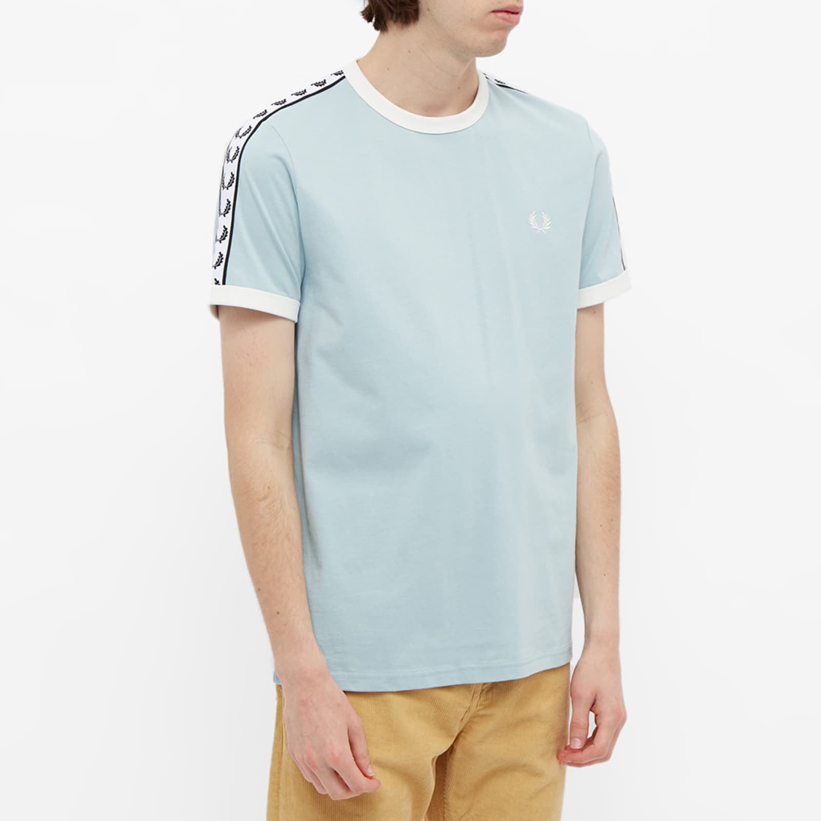 Fred Perry Taped Ringer T-Shirt Chalk Blue | END. (AR)