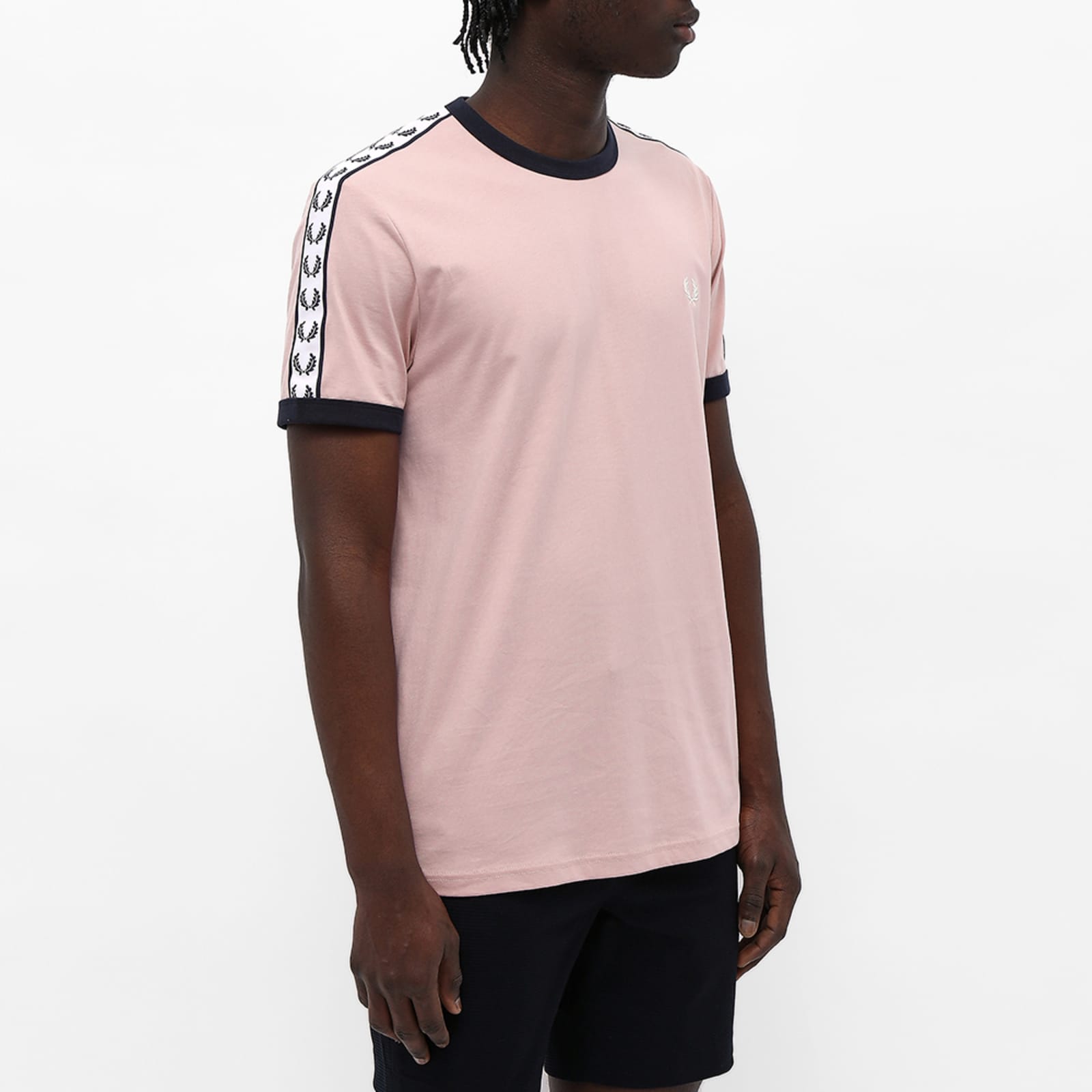 Fred Perry Taped Ringer T-Shirt Chalky Pink | END. (IE)