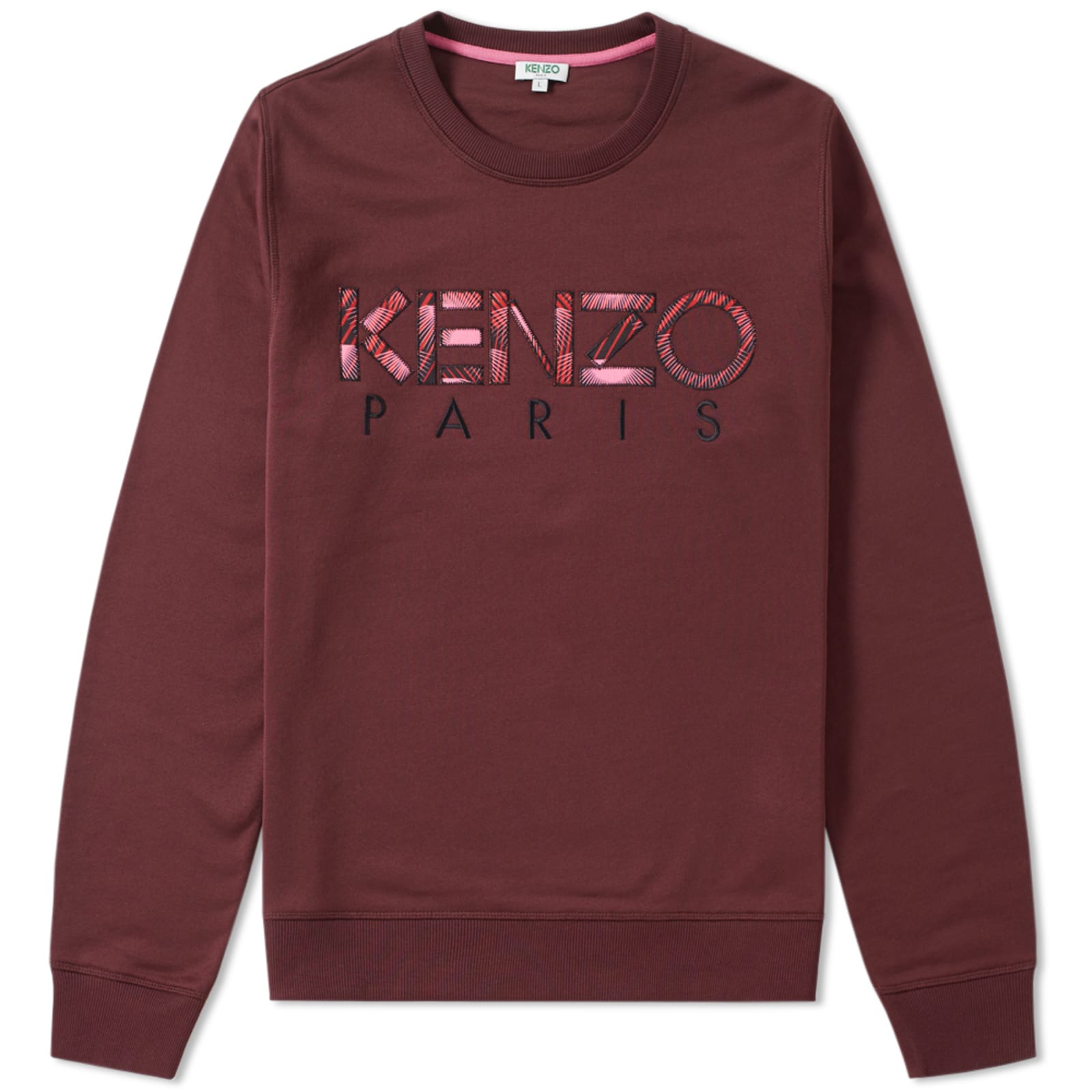 Kenzo Cut & Sew Crew Sweat Burgundy | END. (GB)