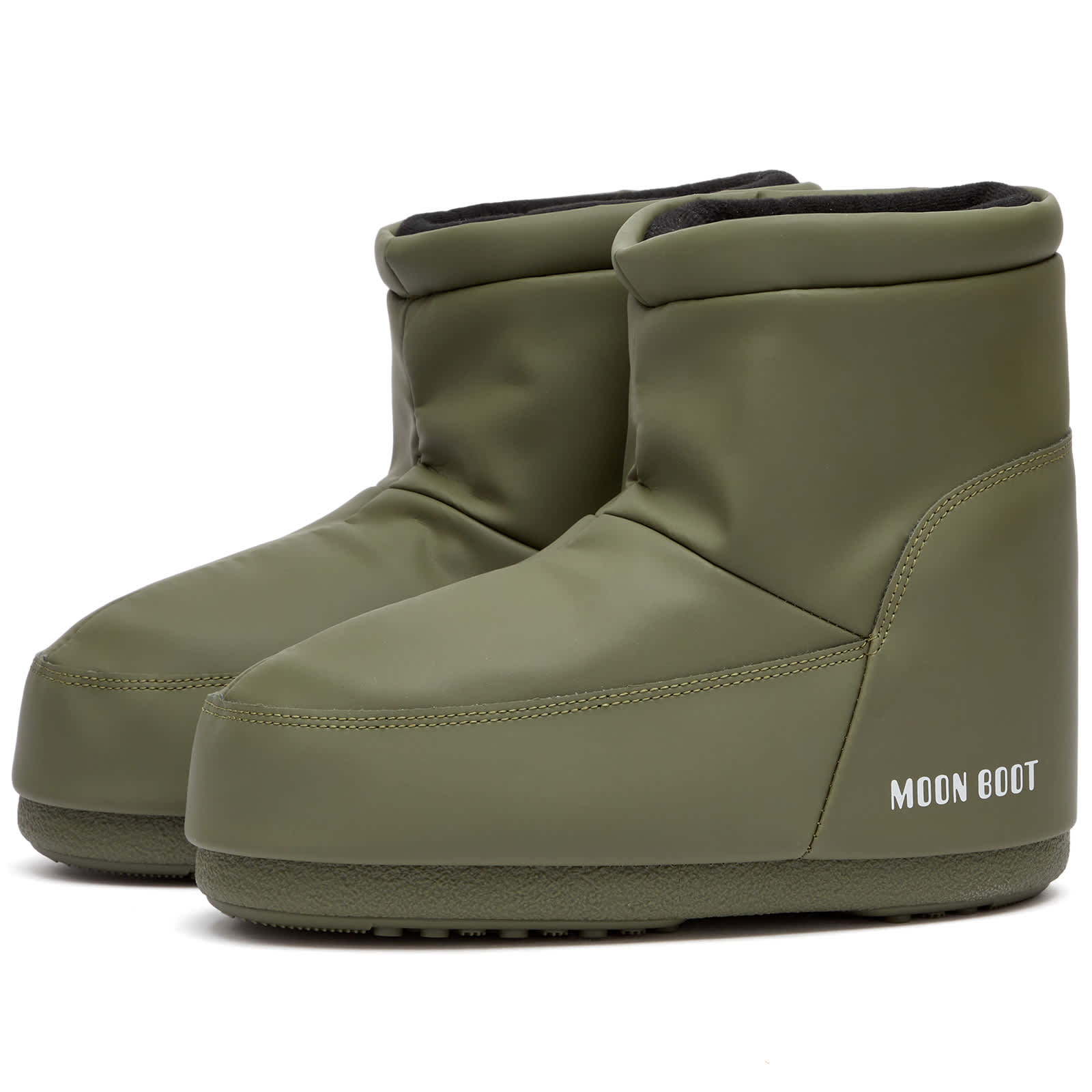 Moon Boot Icon Low No Lace Rubber Boots Khaki | END. (AU)