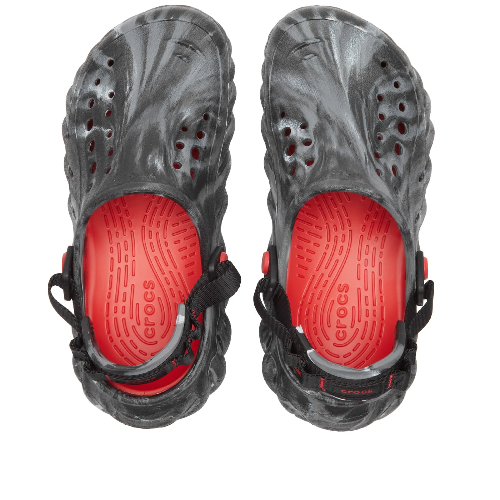 Crocs Echo Marbled Slide Black & Flame | END. (FR)