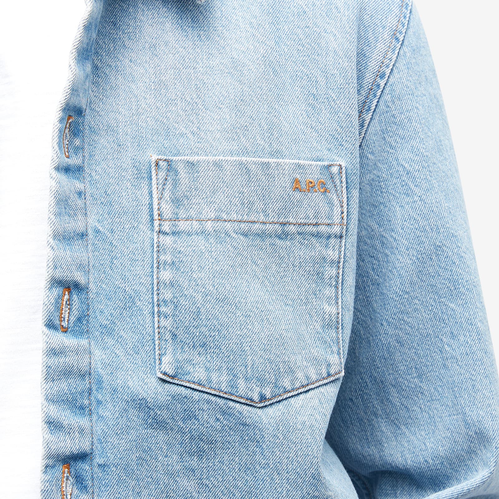 A.P.C. Vittorio Denim Overshirt Light Blue | END. (KR)