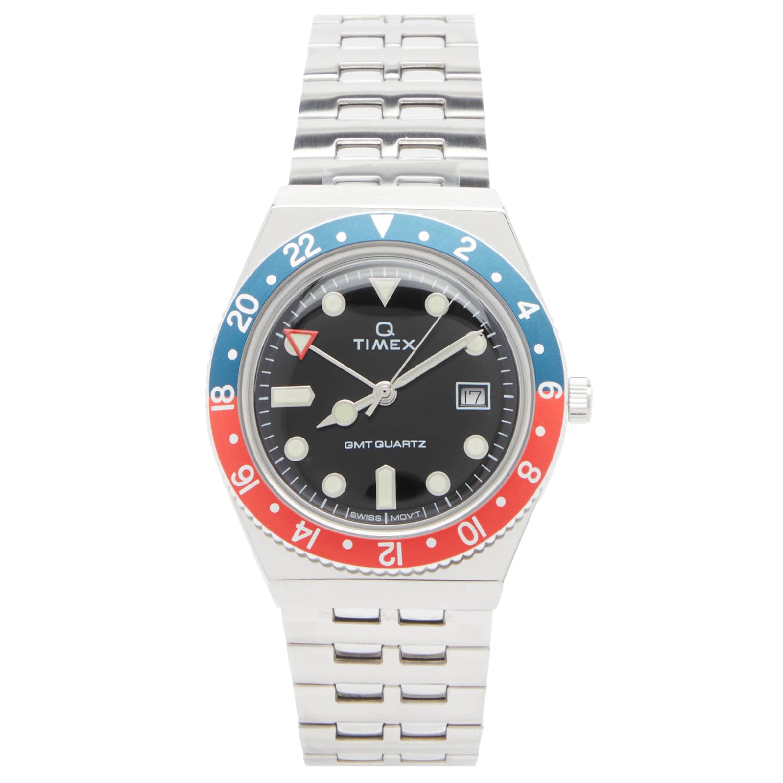 Timex Q Diver GMT Watch Navy & Red | END. (NZ)