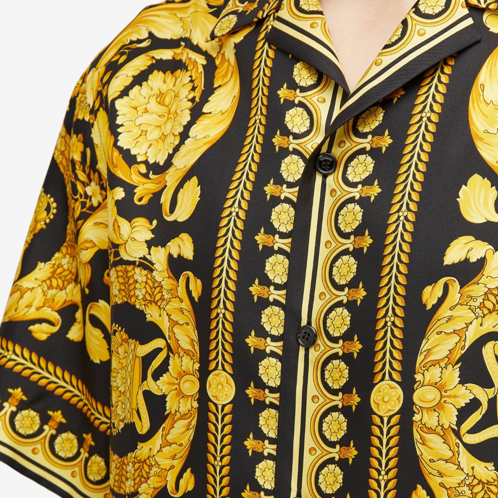 Versace Baroque '92 Silk Vacation Shirt Black Gold | END. (US)