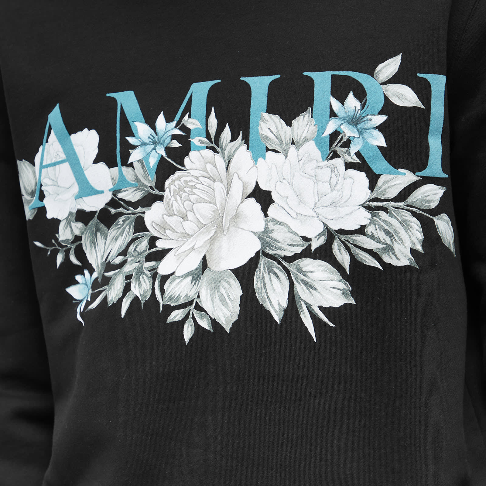 AMIRI Floral Logo Crew Sweatshirt Black | END. (GB)