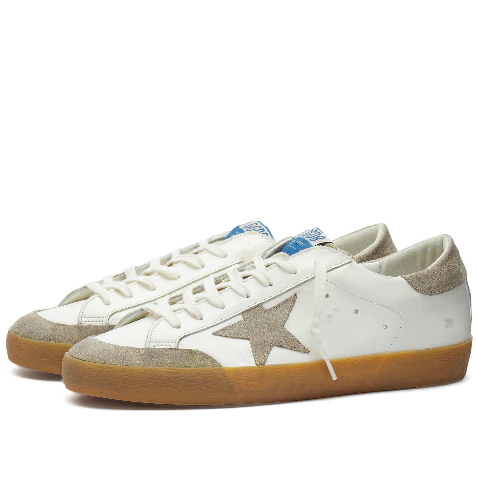 Golden Goose Super-Star Leather Sneaker Milky & Taupe | END. (KR)