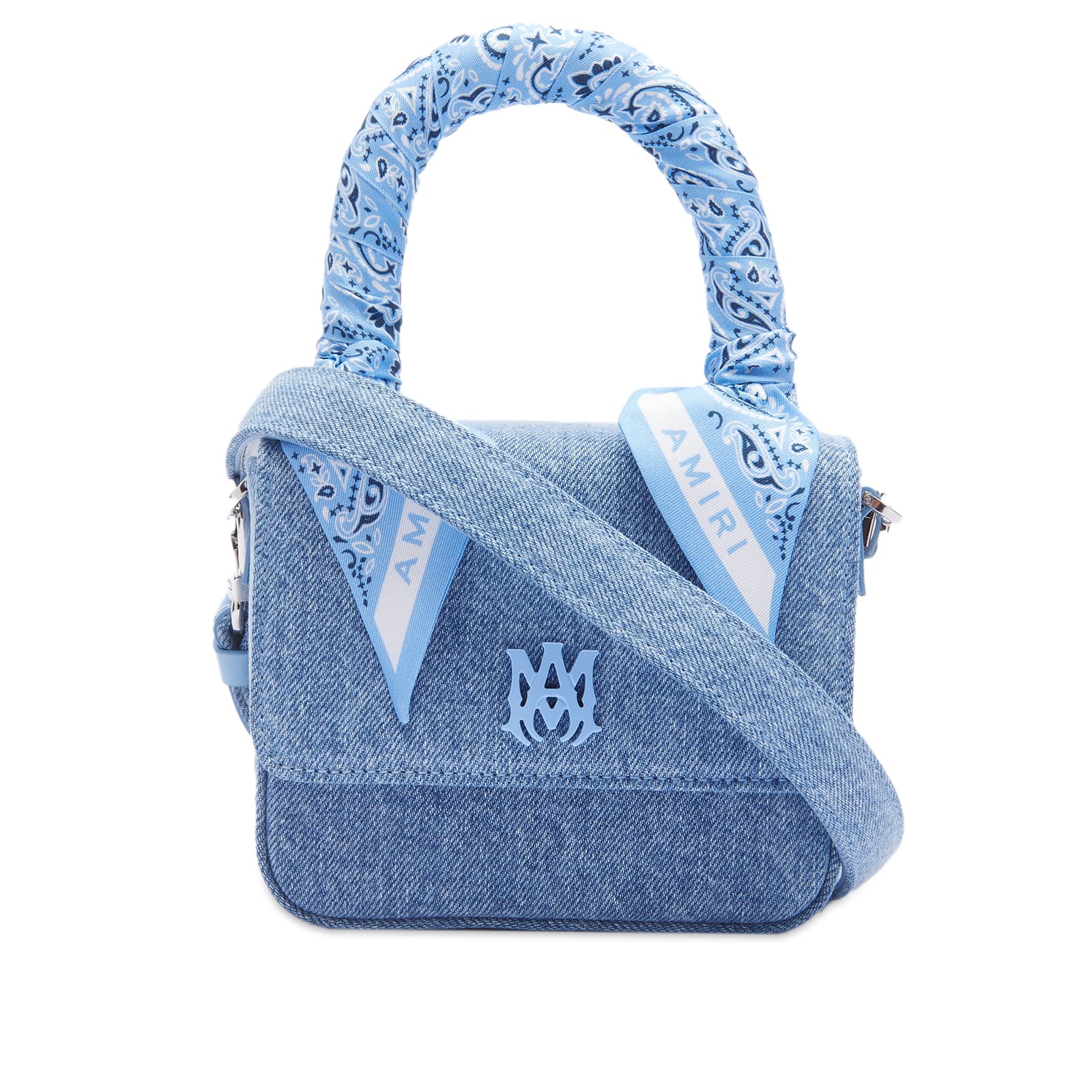 AMIRI Micro Ma Bag Natural & Denim Calf Leather | END.