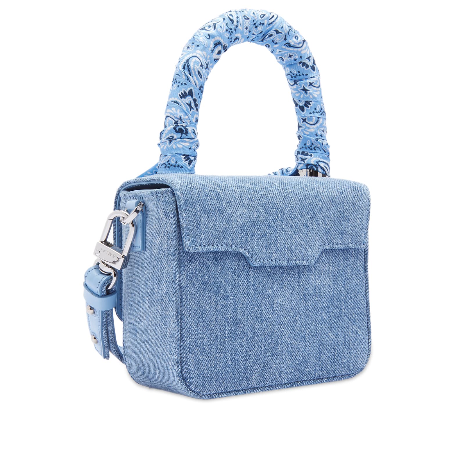 AMIRI Micro Ma Bag Natural & Denim Calf Leather | END.