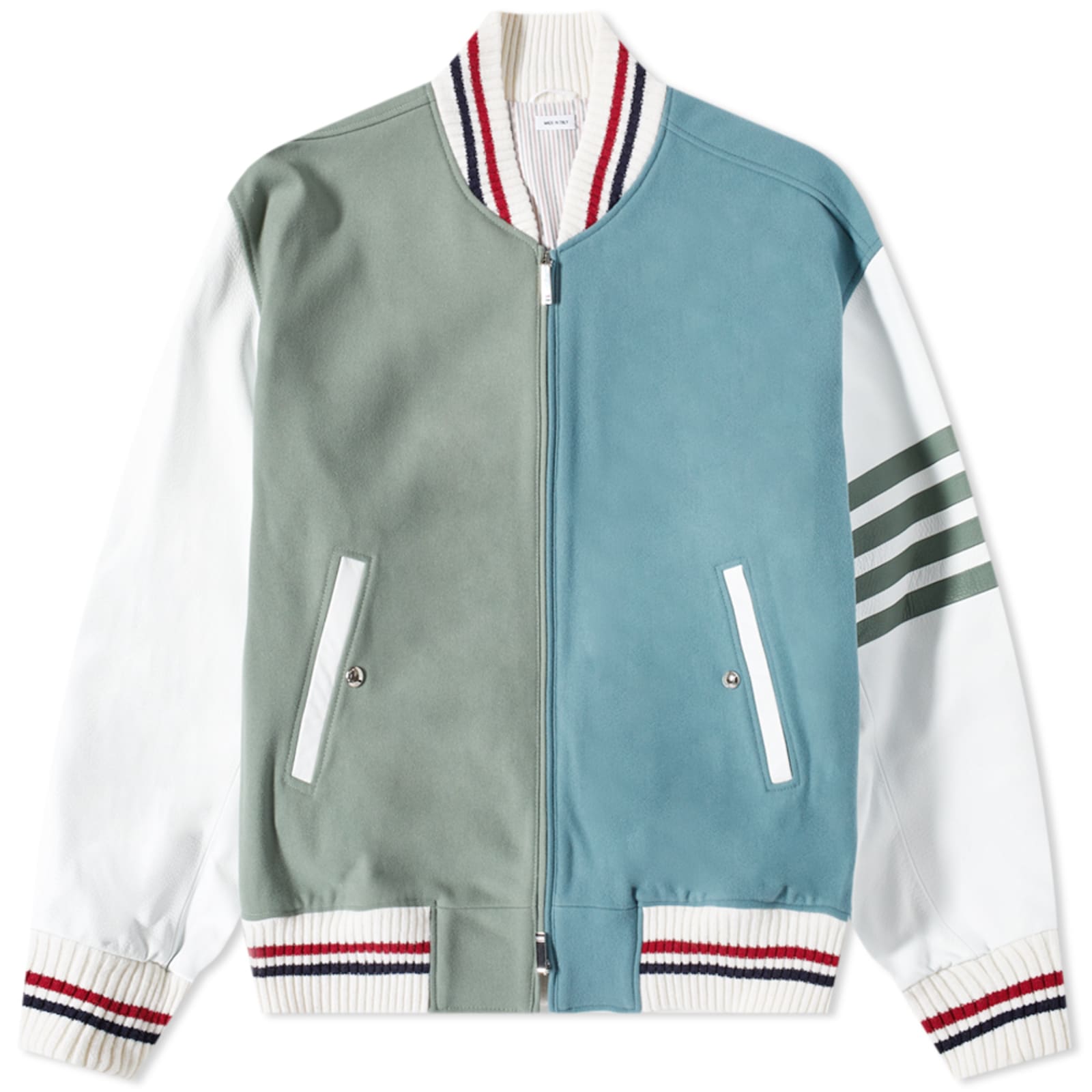 Thom Browne Lobster Back Varsity Jacket Navy | END.