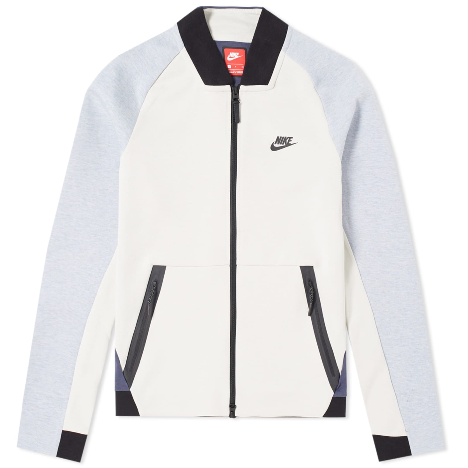 Nike Tech Fleece Varsity Jacket Light Bone & Glacier Grey | END. (US)