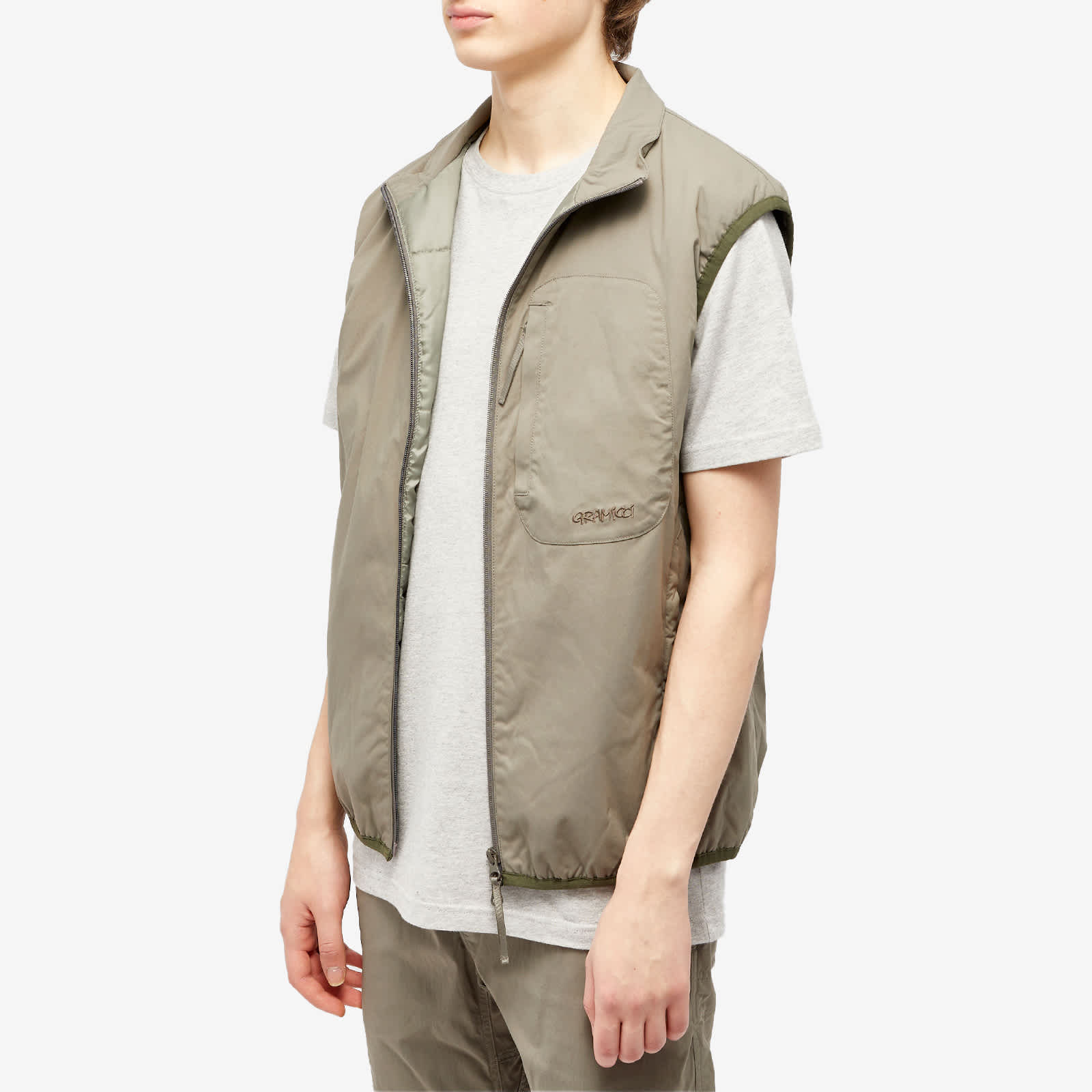 Gramicci Softshell EQT Padding Vest Tech Grey | END. (HK)