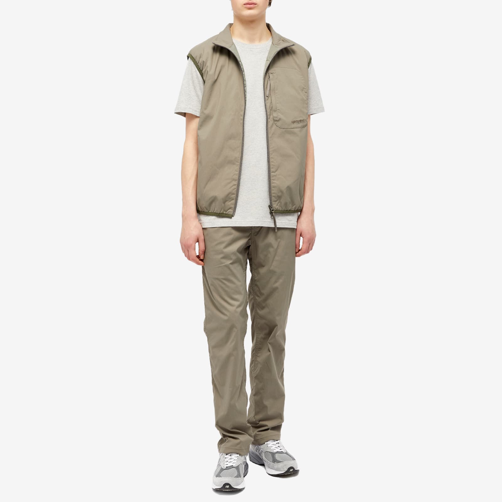 Gramicci Softshell EQT Padding Vest Tech Grey | END. (CA)