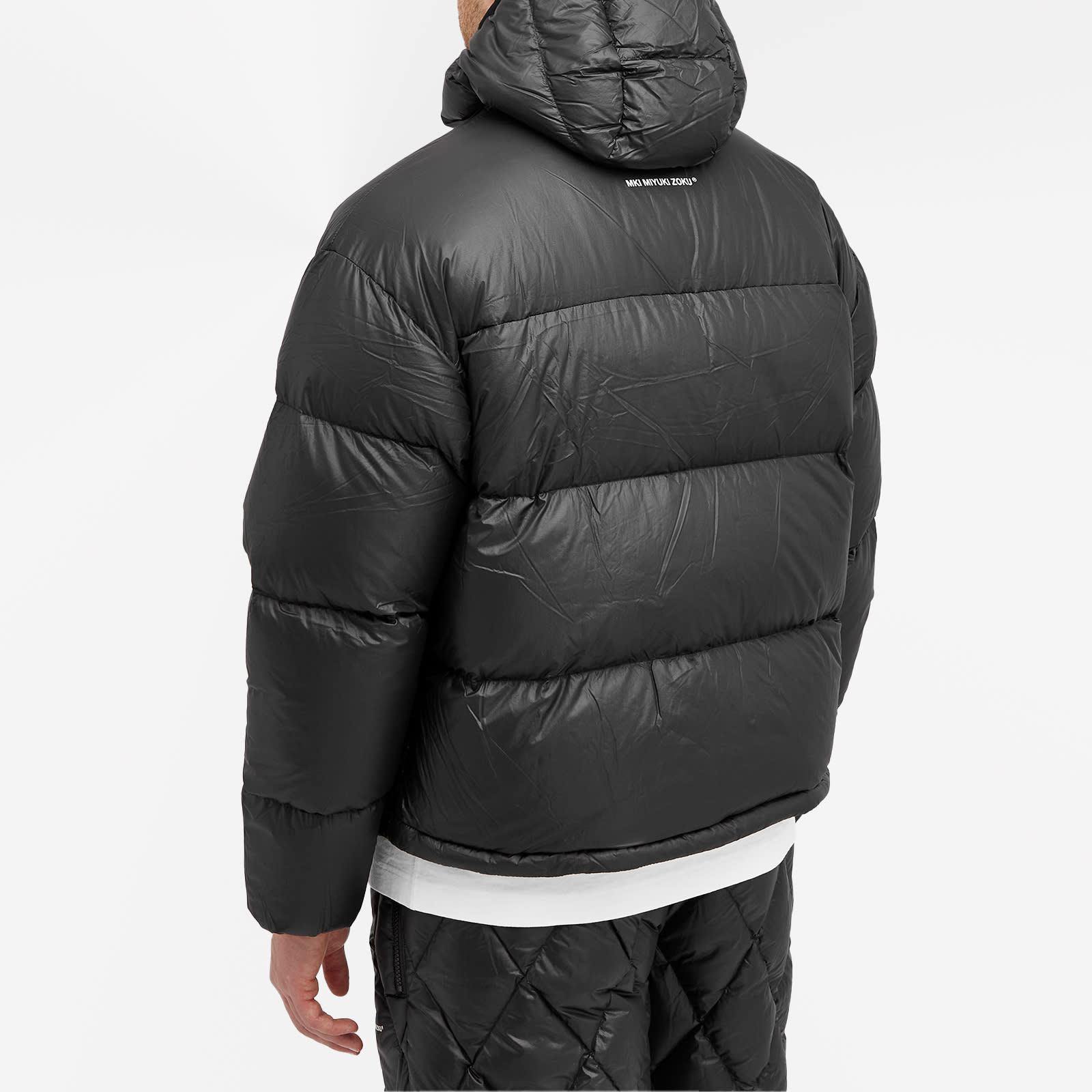 MKI Ripstop Hooded Bubble Jacket Black | END. (GB)