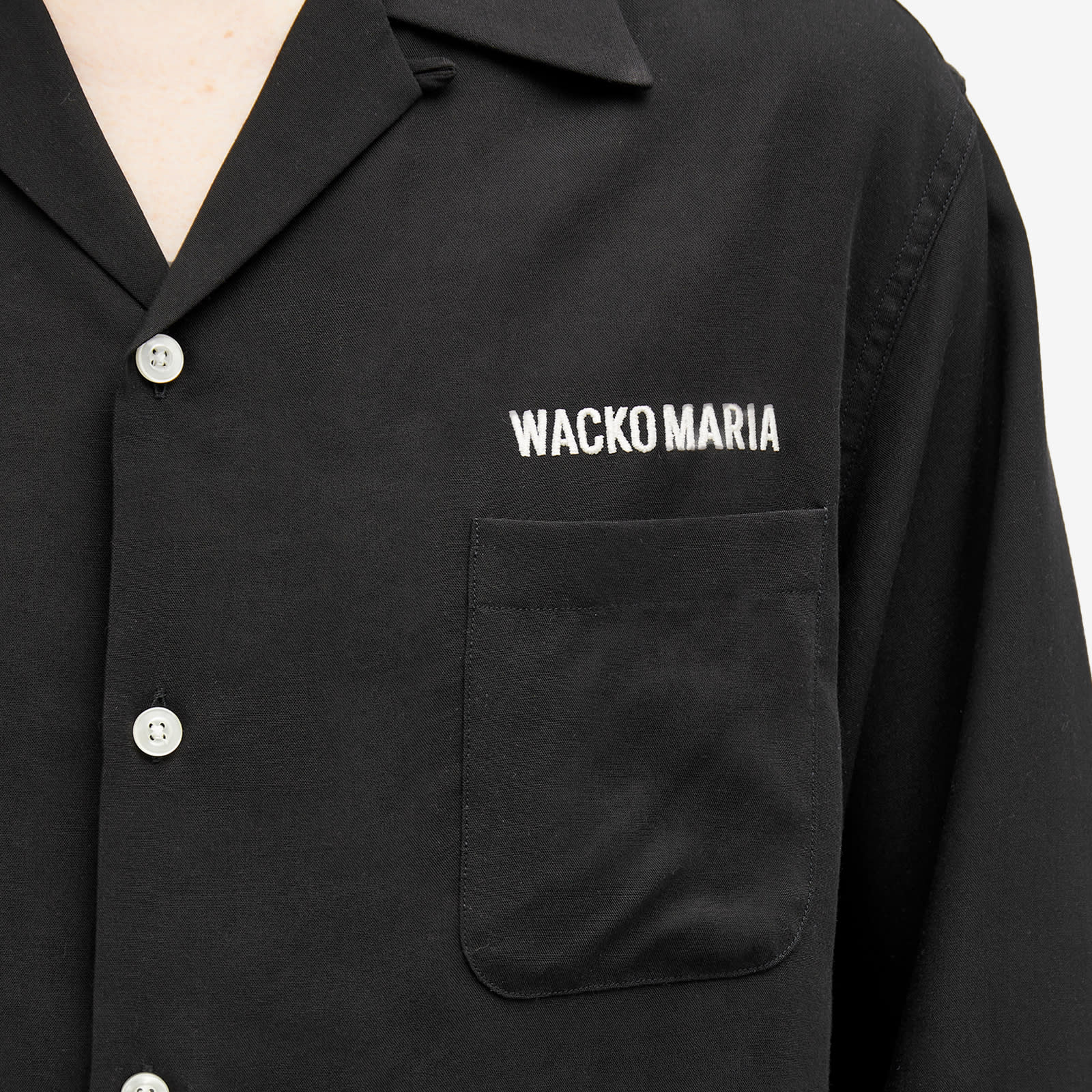 Wacko Maria 50's Embroidered Logo Shirt Black | END. (US)